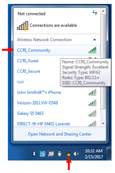 How to log into the CCRI Wireless Network on Windows 7 – CCRI